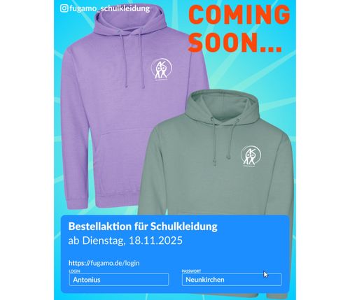 Shop für Schulkleidung geöffnet!